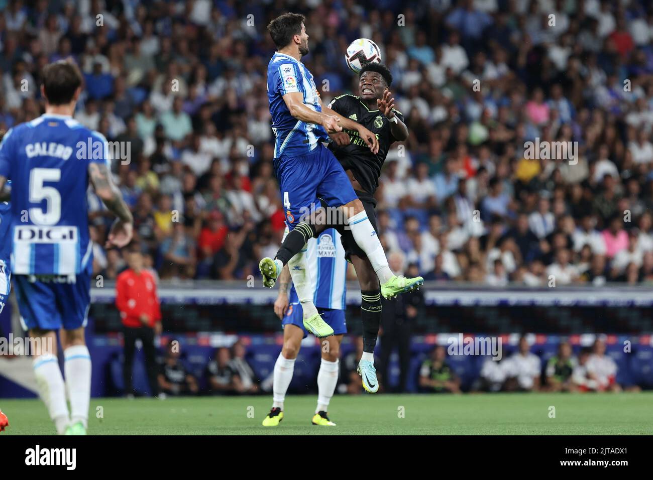 Cornella, Spain. 28/08/2022, Aurelien Tchouameni during the Liga match ...