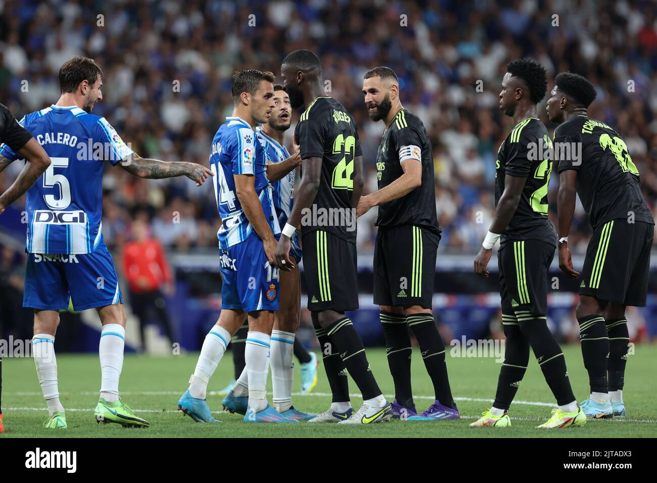 Cornella, Spain. 28/08/2022, Antonio Rudiger of Real Madrid during the ...