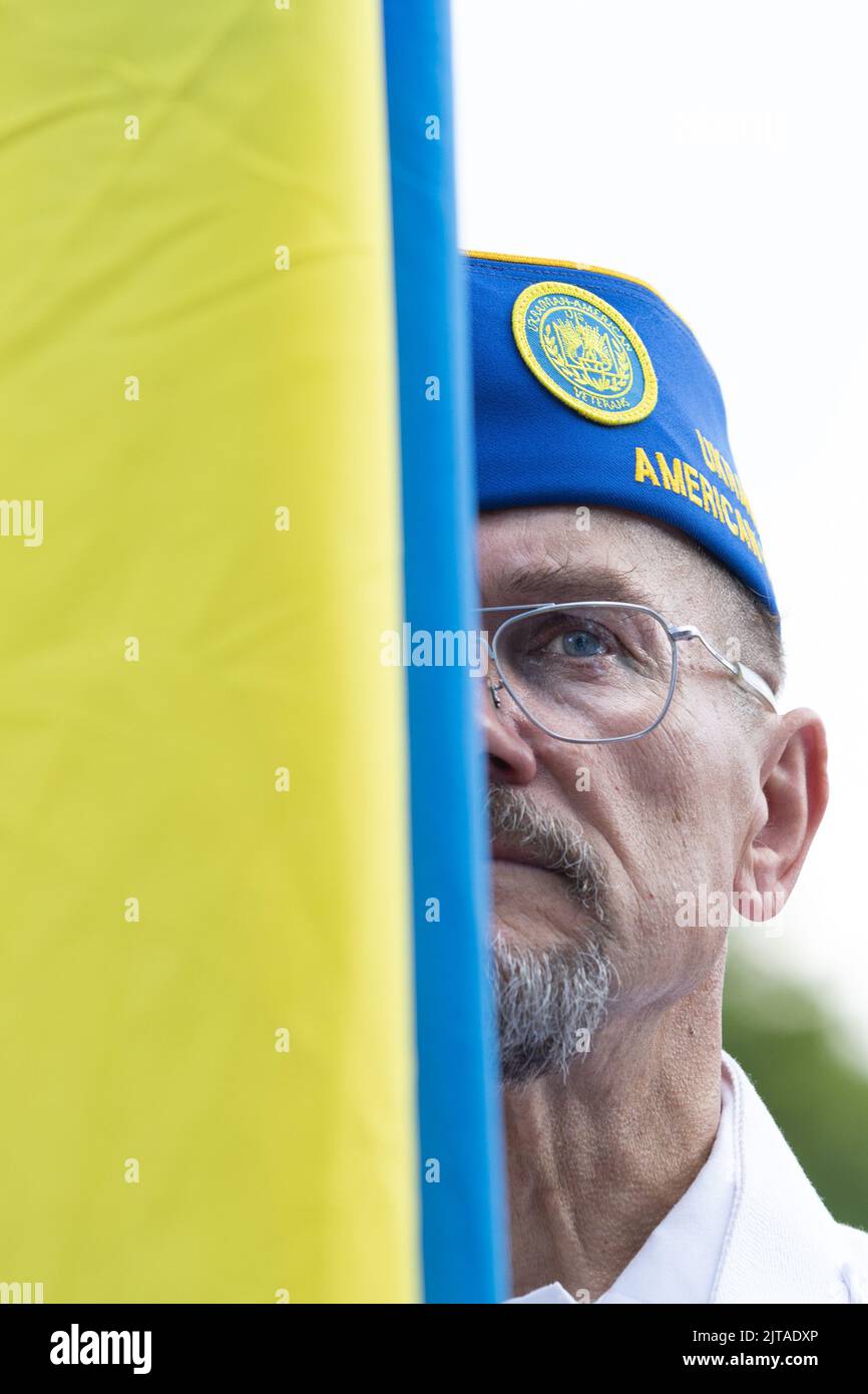 Washington, D.C. - August 27, 2022: A Member of the Ukrainian-American ...