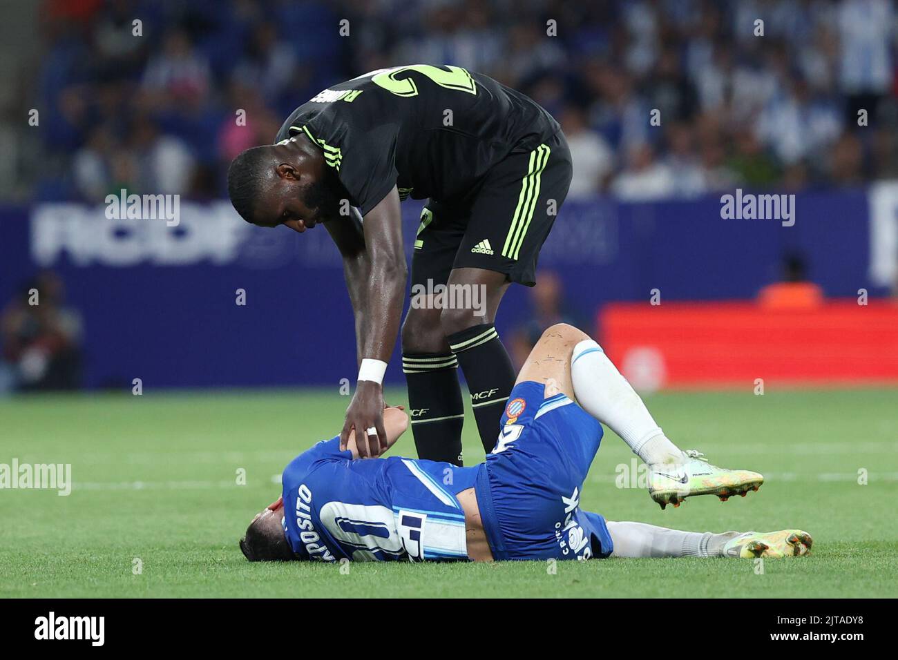Cornella, Spain. 28/08/2022, Antonio Rudiger of Real Madrid during the ...