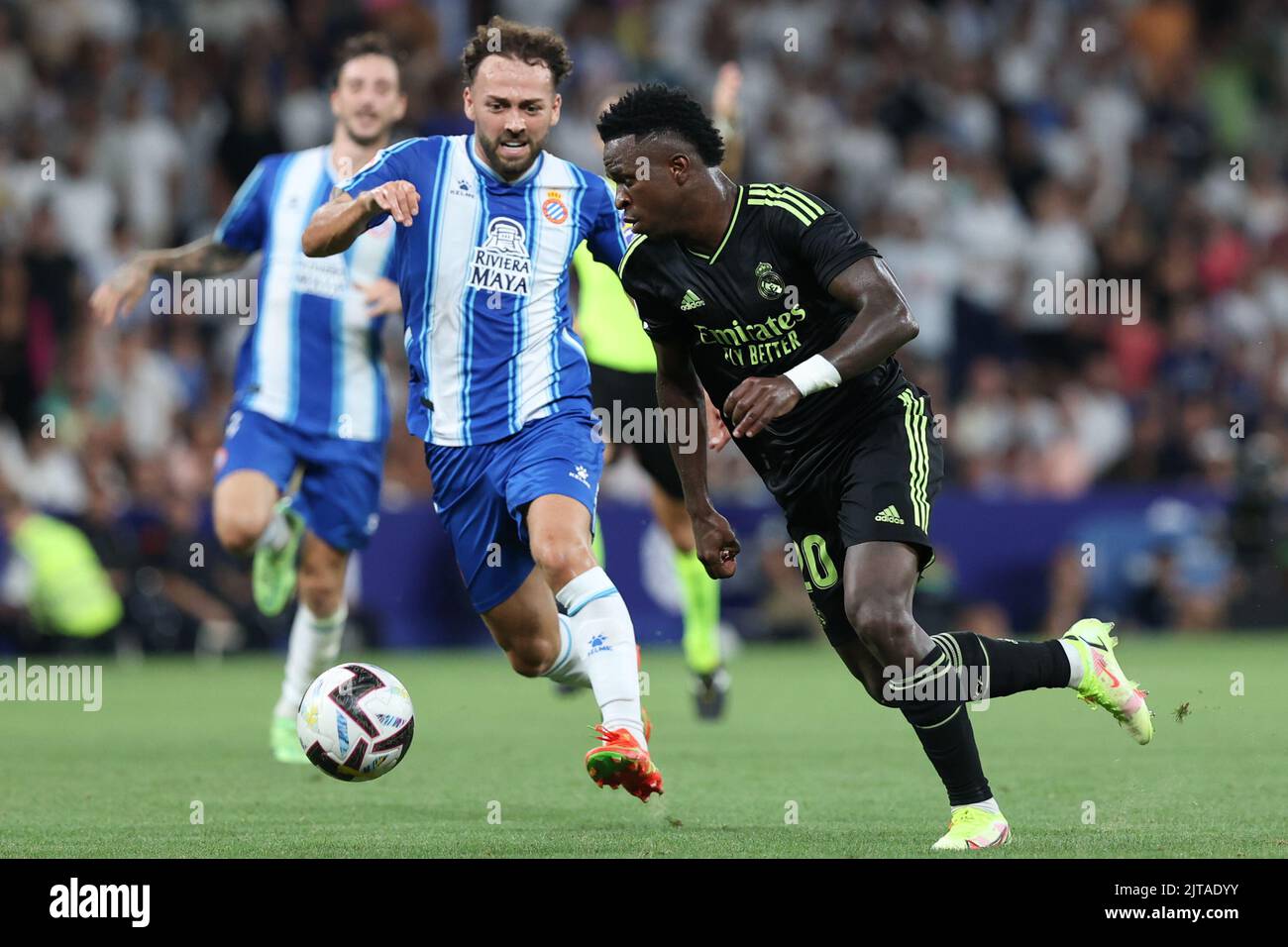 Cornella, Spain. 28/08/2022, Vinicius Junior during the Liga match ...
