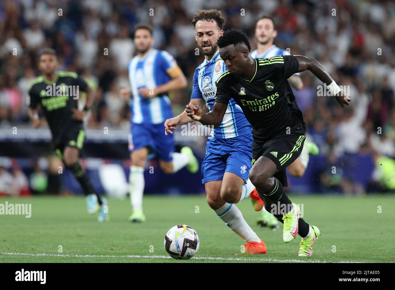 Cornella, Spain. 28/08/2022, Vinicius Junior during the Liga match ...