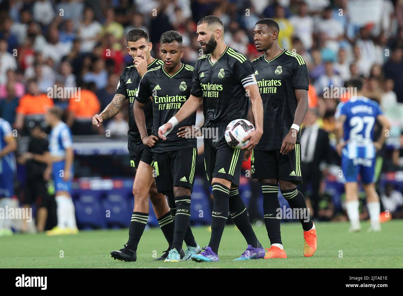 Cornella, Spain. 28/08/2022, Karim Benzema of Real Madrid during the ...