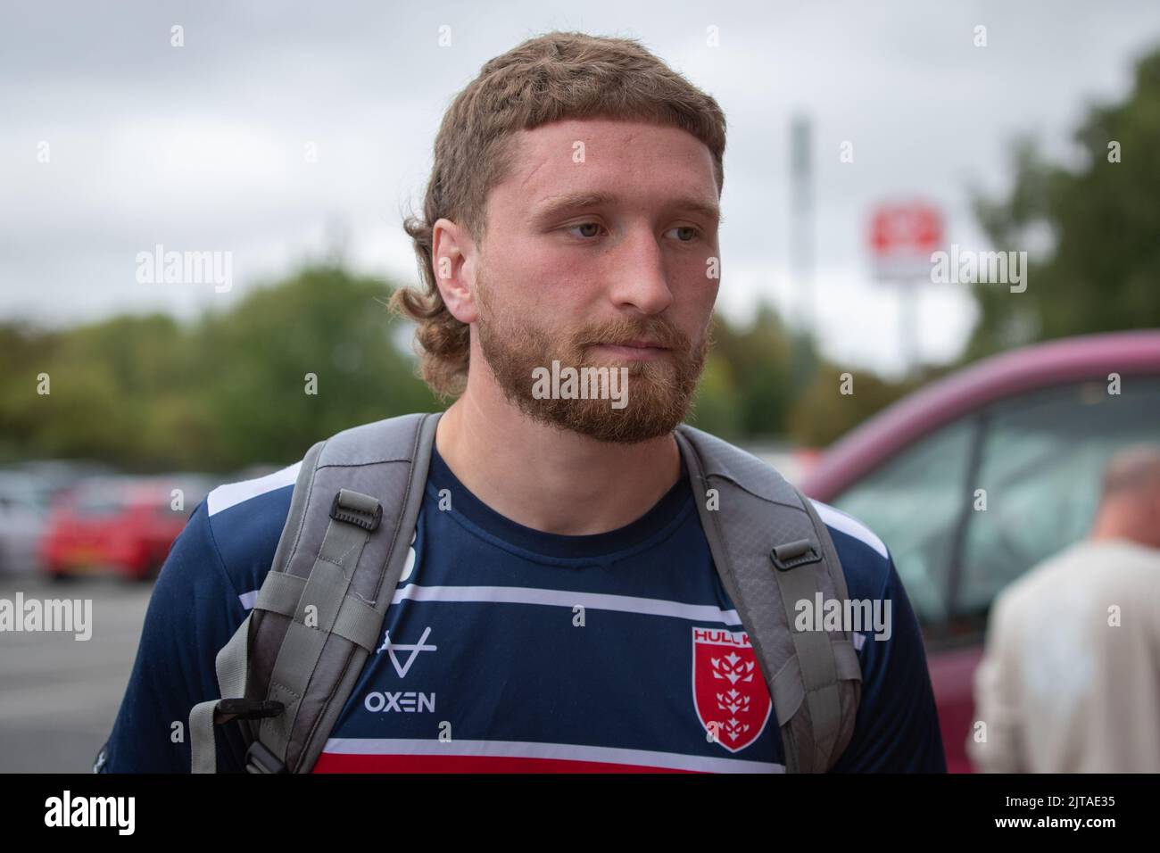 Ethan Ryan #23 of Hull KR arrives at The Sewell Group Craven Park ...