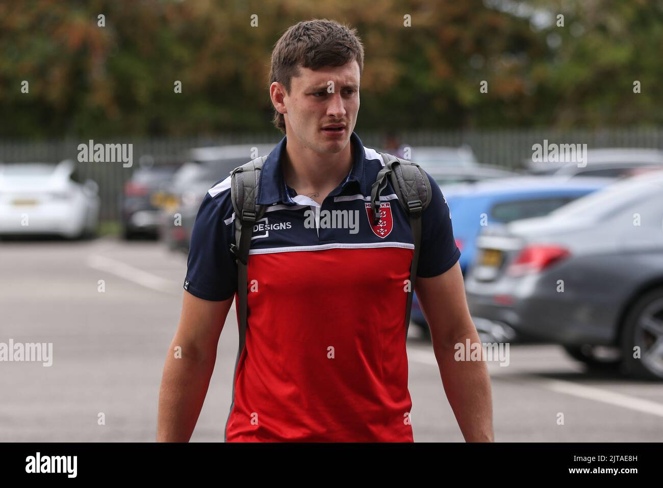 Sam Wood #24 of Hull KR arrives at Sewell Group Craven Park Stock Photo ...