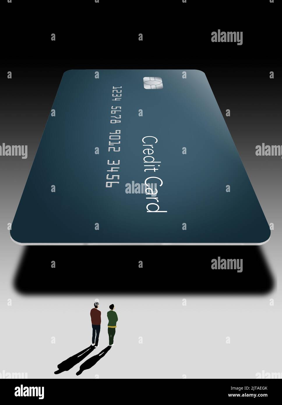 Here is a generic mock credit card with a modern design with text space ...