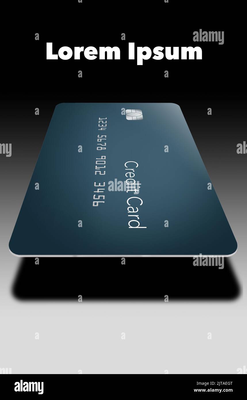 Here is a generic mock credit card with a modern design with text space ...