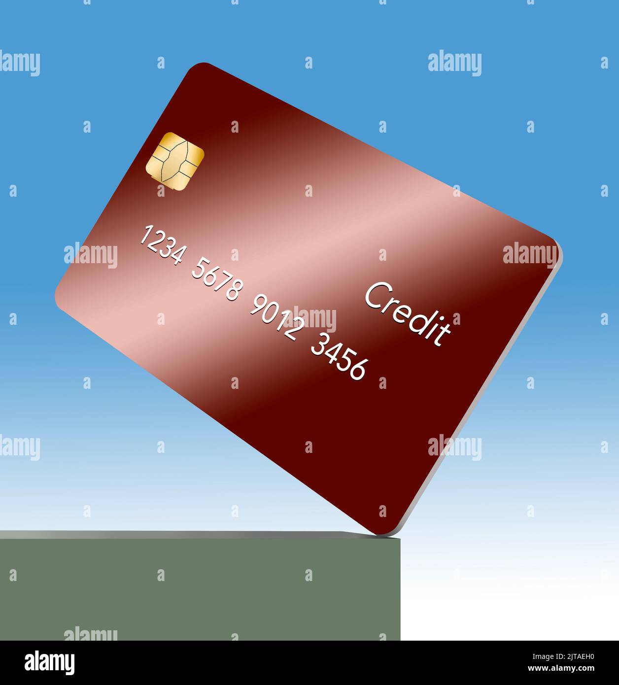 Here is a generic mock credit card with a modern design with text space ...