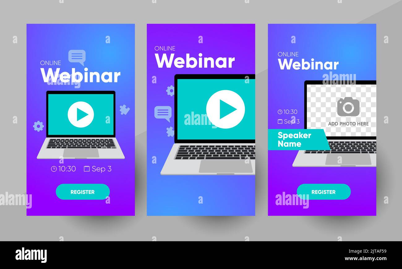 Webinar social media post template, webinar social media story template ...