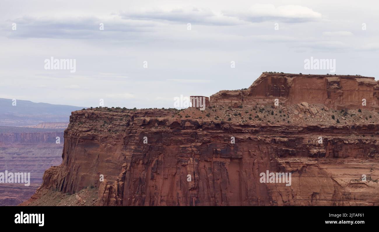 Scenic American Landscape and Red Rock Mountains in Desert Canyon Stock ...