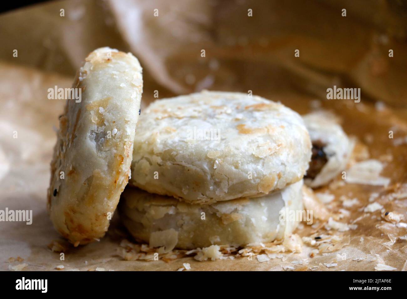 BEIJING, CHINA - AUGUST 29, 2022 - A view of mooncakes bought online in ...