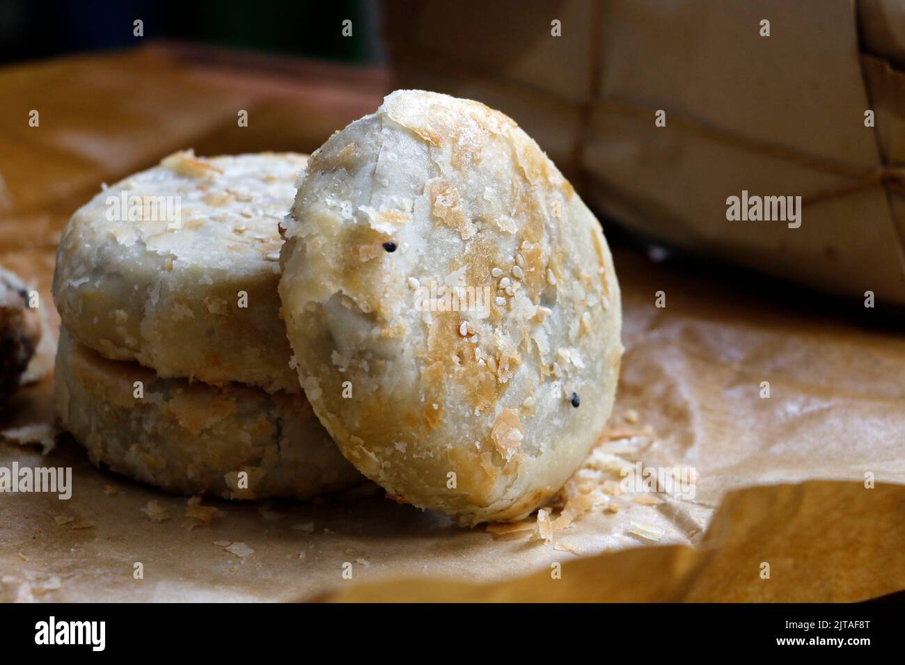 BEIJING, CHINA - AUGUST 29, 2022 - A view of mooncakes bought online in ...