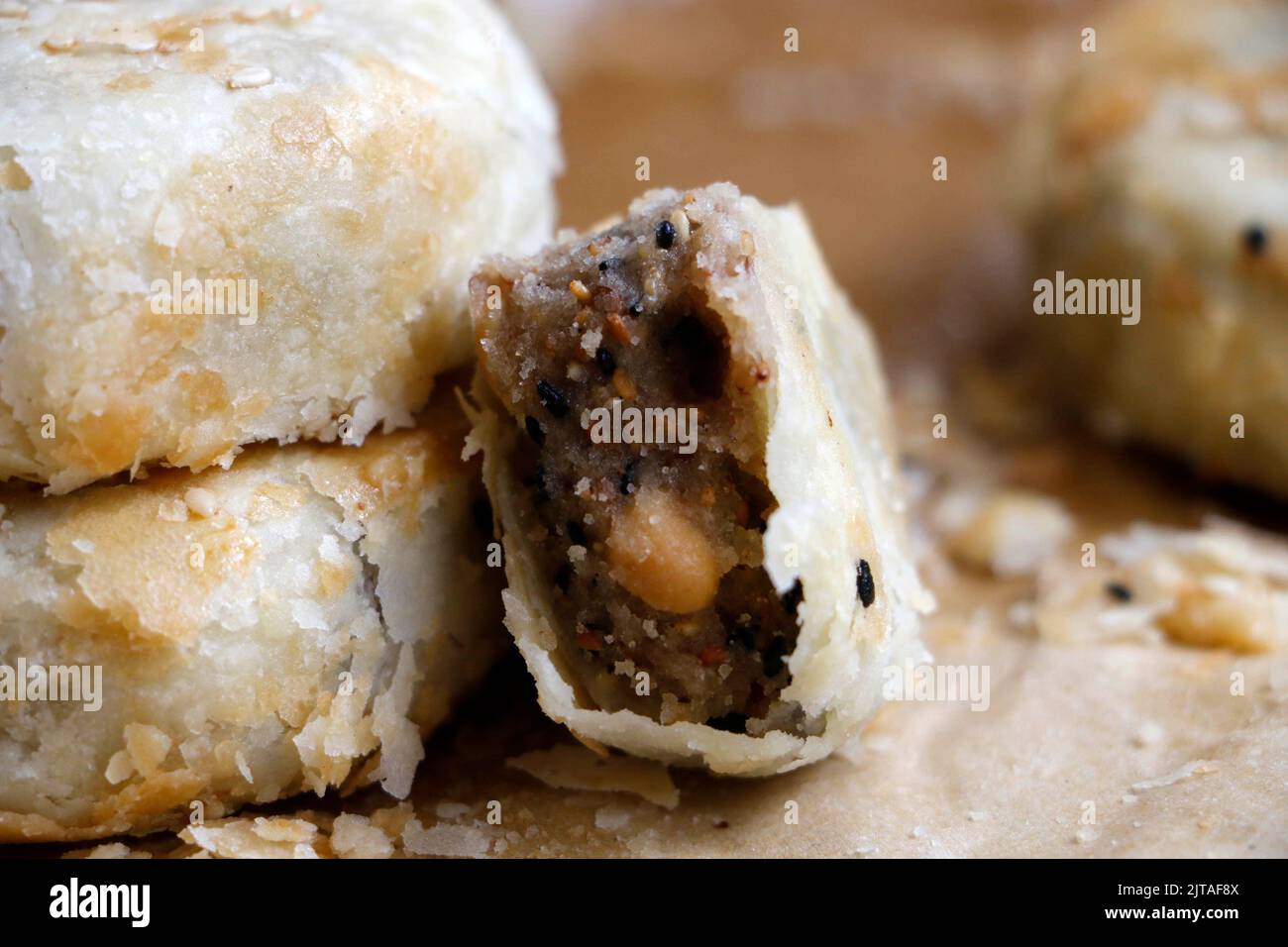 BEIJING, CHINA - AUGUST 29, 2022 - A view of mooncakes bought online in ...
