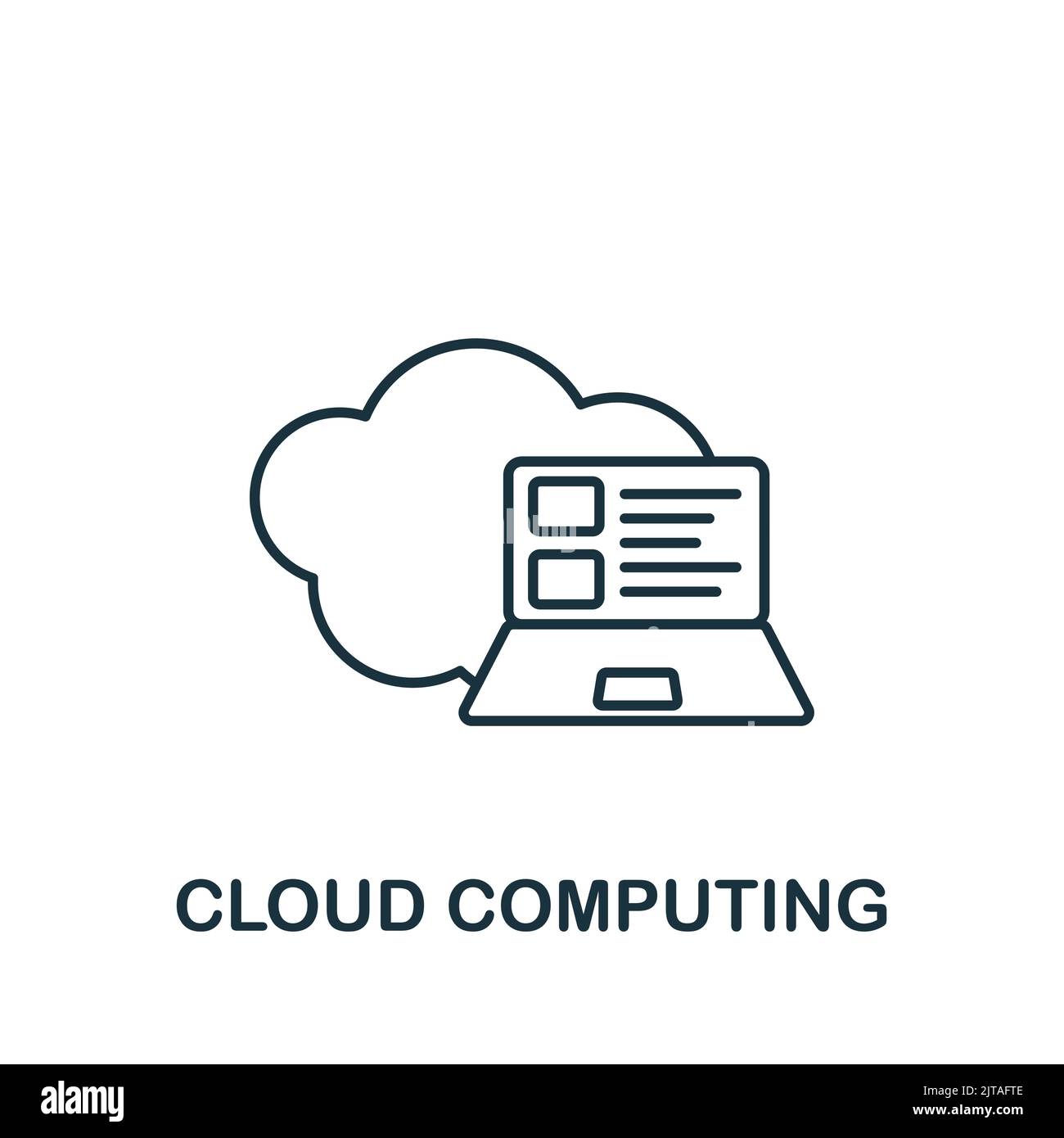 Cloud Computing icon. Line simple icon for templates, web design and ...