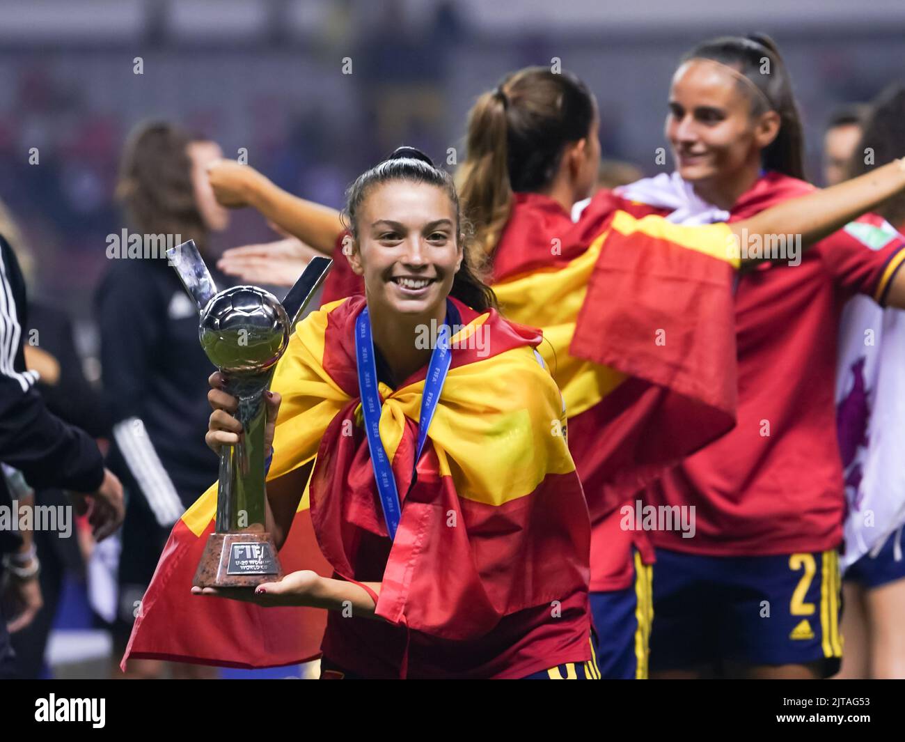 Costa rica celebrates her gold medal hi-res stock photography and ...