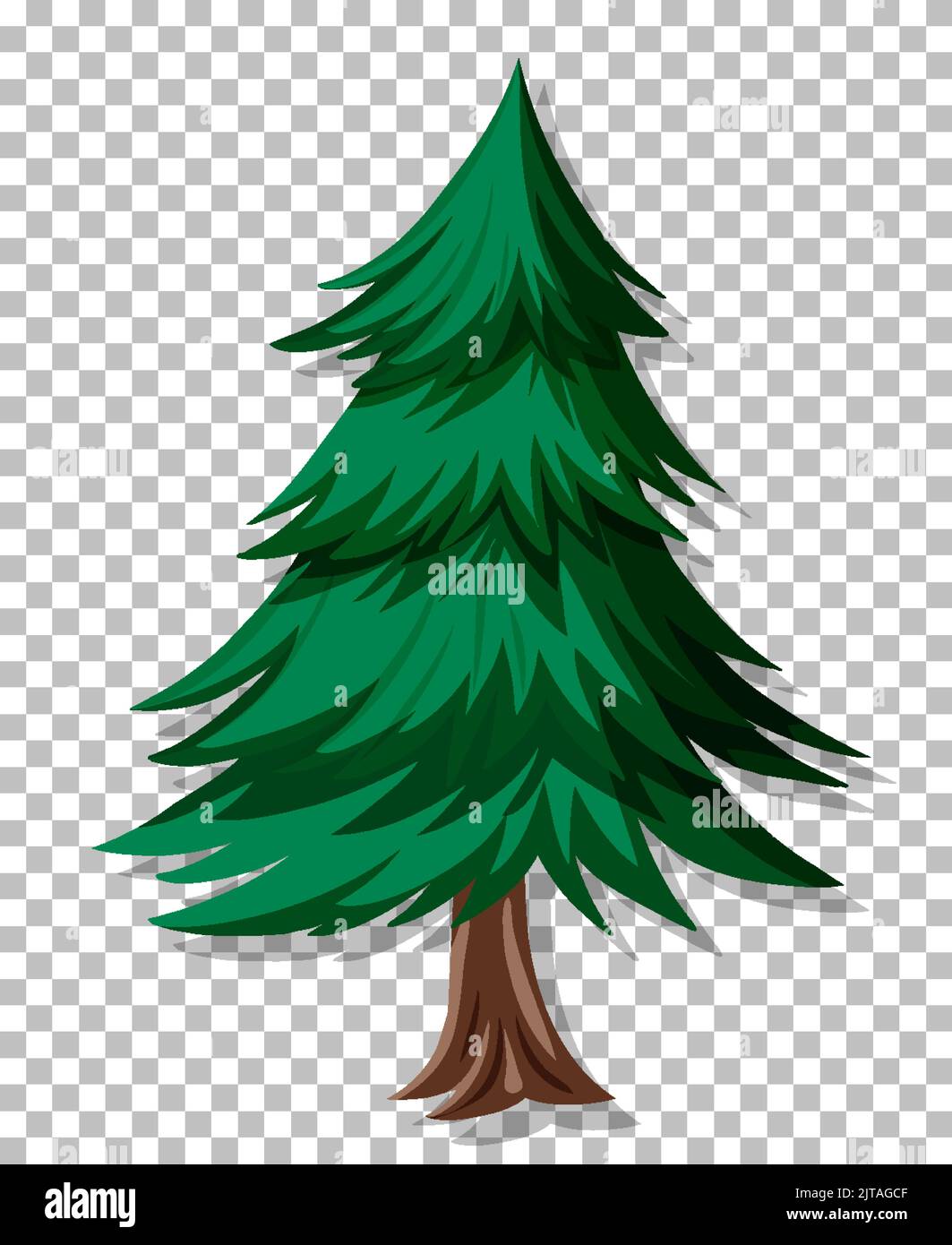 A pine tree on grid background illustration Stock Vector Image & Art ...