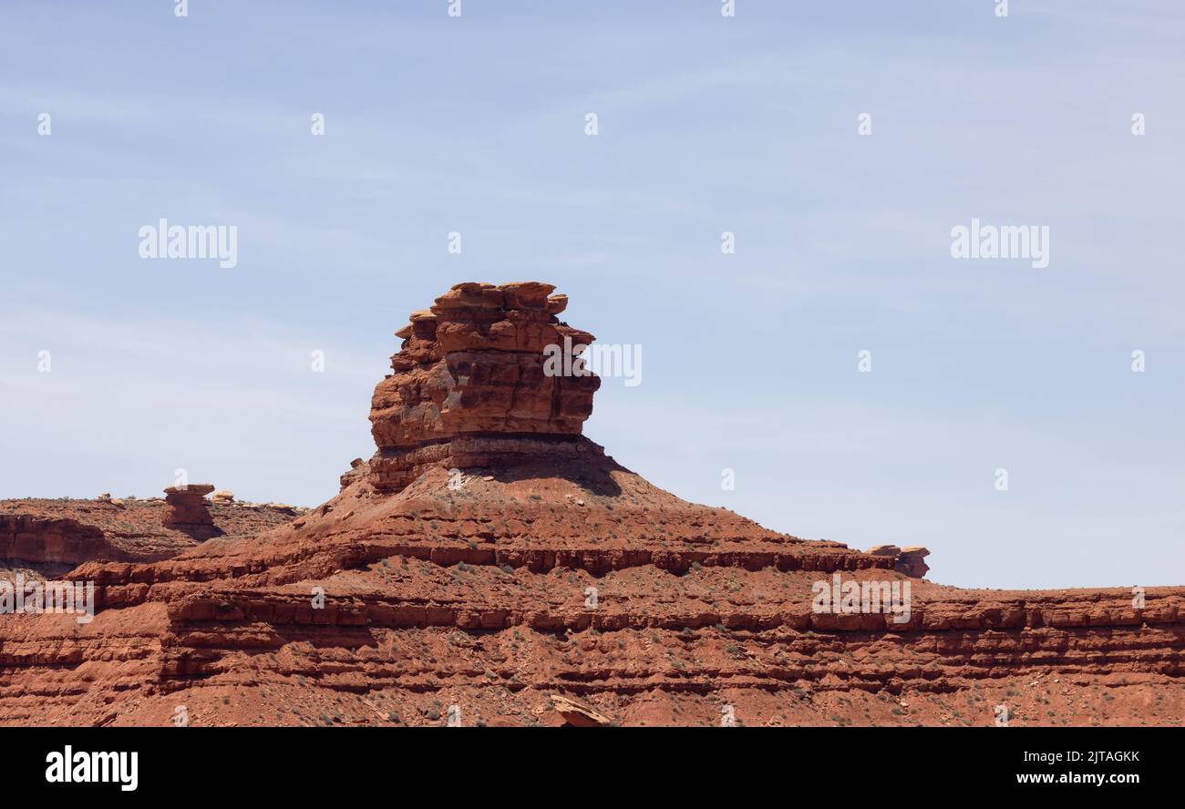American Landscape in the Desert with Red Rock Mountain Formations ...
