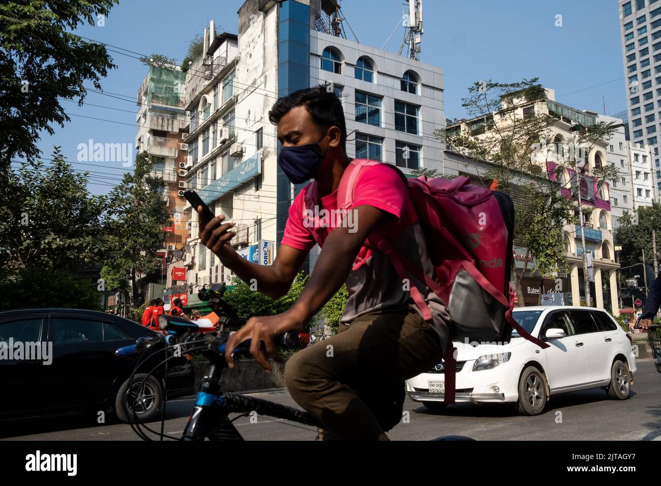 Bangladesh, Dhaka, November 2021. Illustration of daily life in the ...