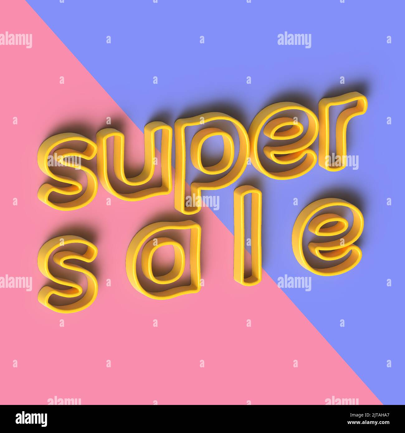 Super Sale modern banner design template on pink and yellow background ...