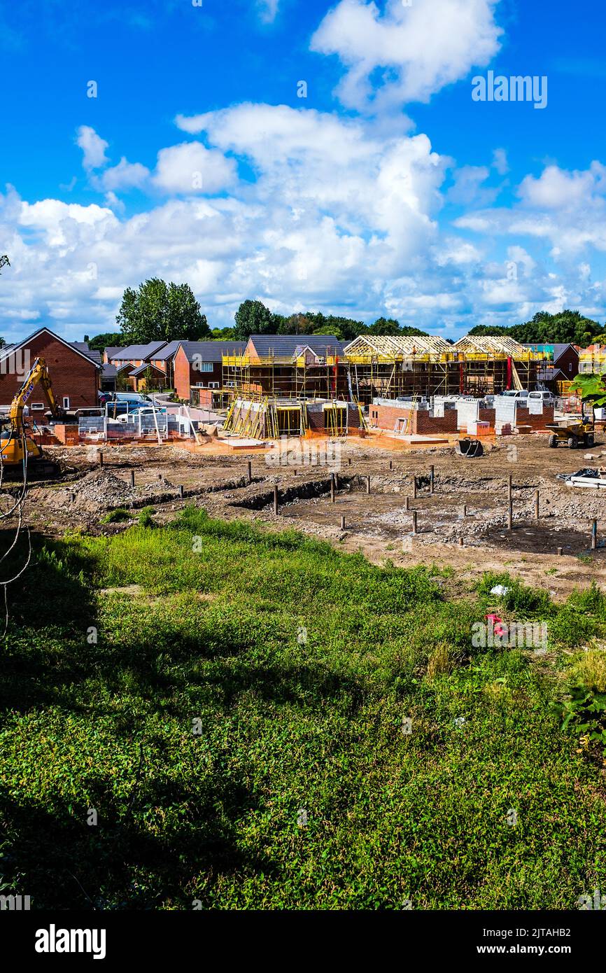 New homes being built on a brownfield site Stock Photo - Alamy