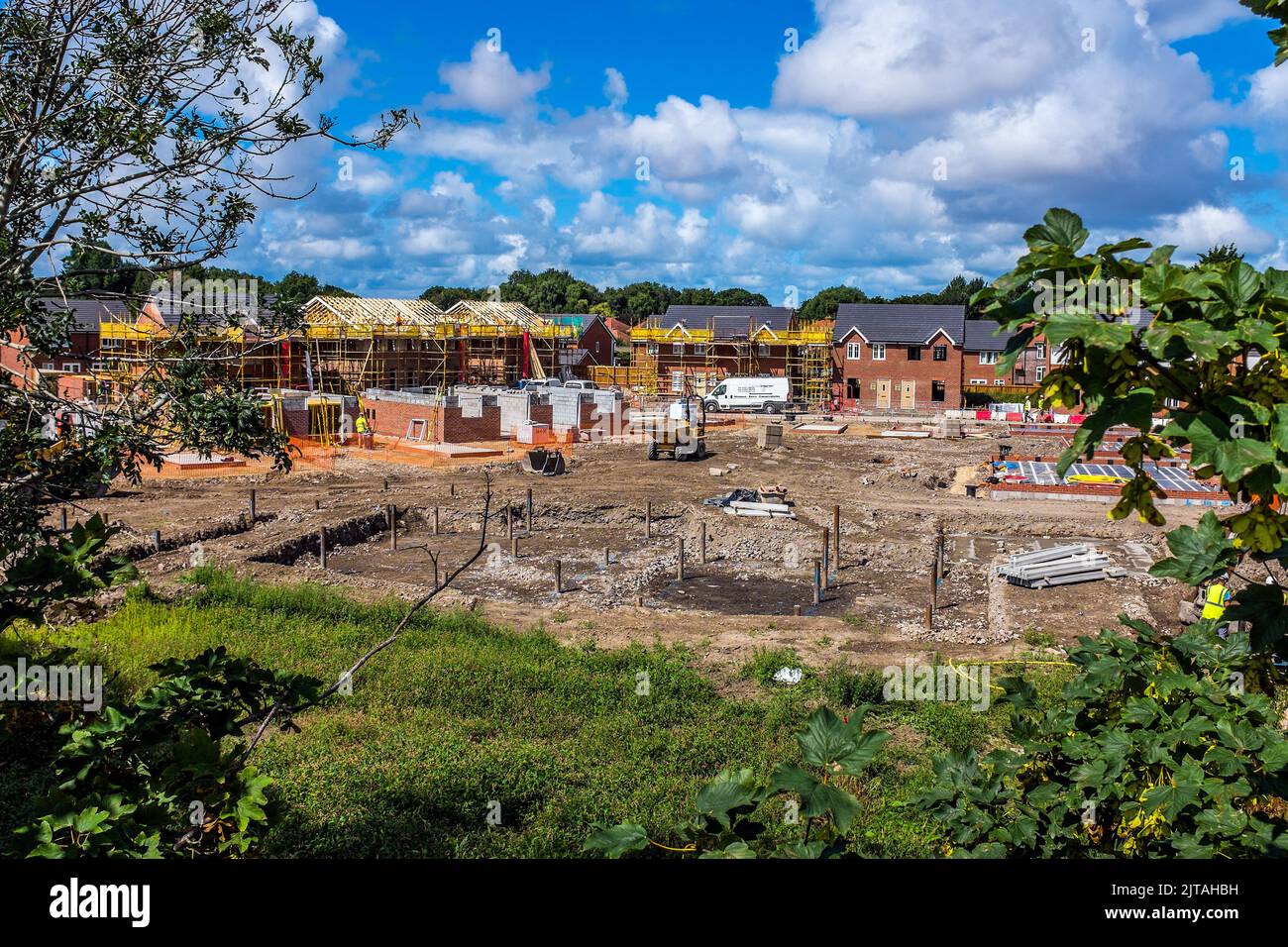 New homes being built on a brownfield site Stock Photo - Alamy