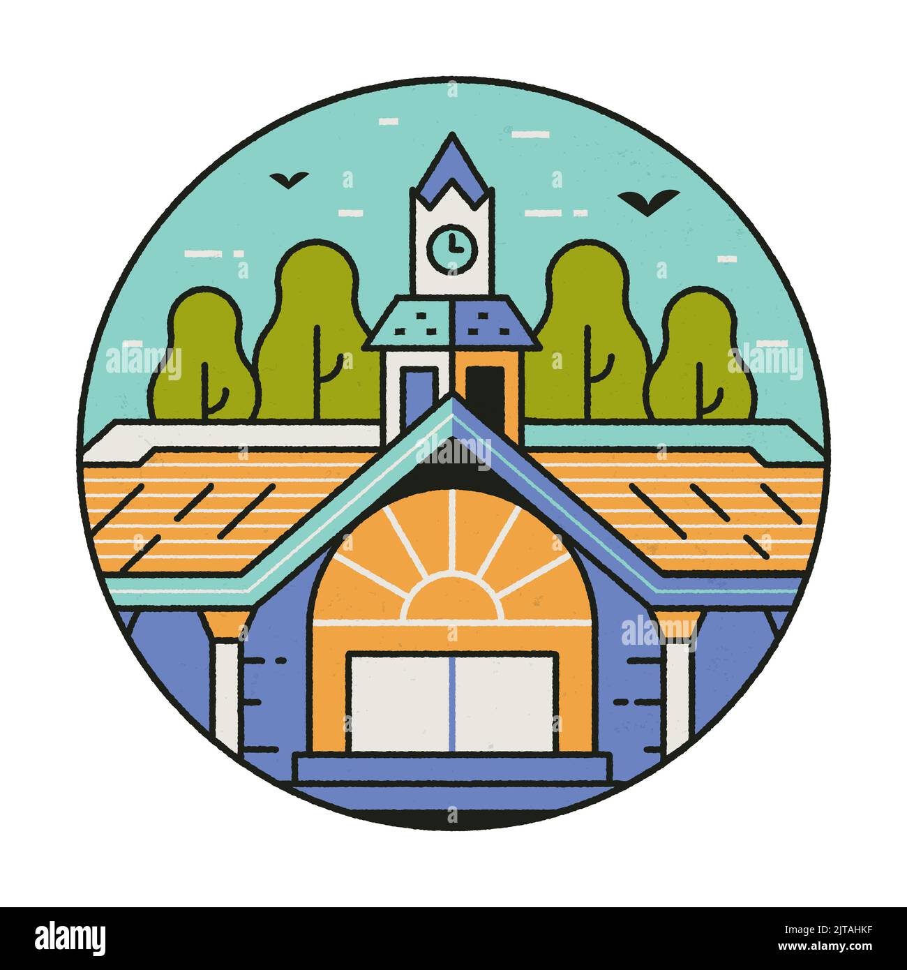 College cathedral Stock Vector Images - Alamy