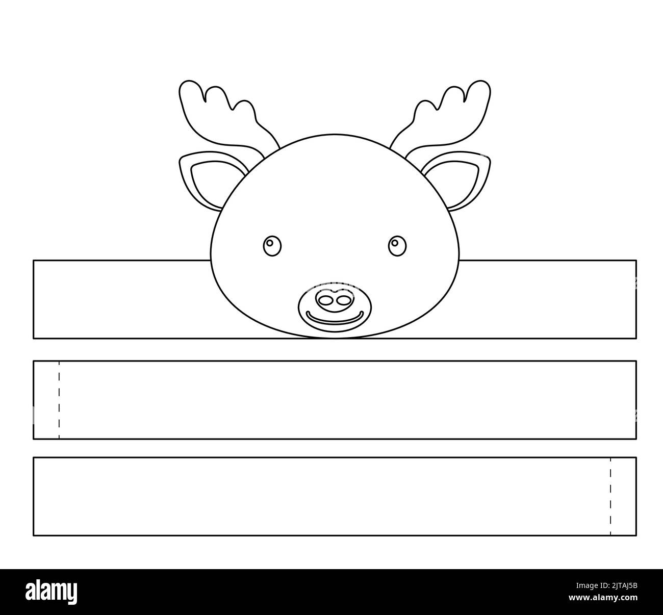Printable moose paper crown. Diy cut party ribbon template for birthday ... Printable moose paper crown. Diy cut party ribbon template for birthday ...