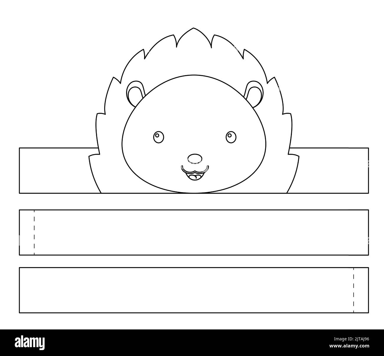Printable hedgehog paper crown. Diy cut party ribbon template for ...