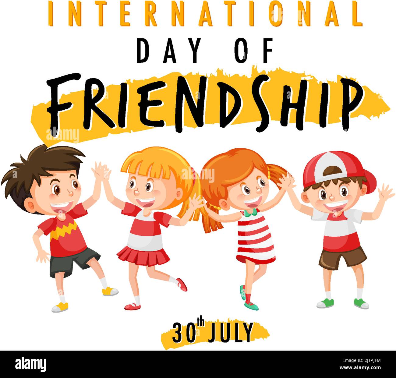International Friendship Day banner design illustration Stock Vector ...