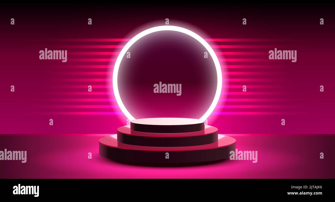 Podium design pedestal, minimal modern studio, platform scene. Vector ...