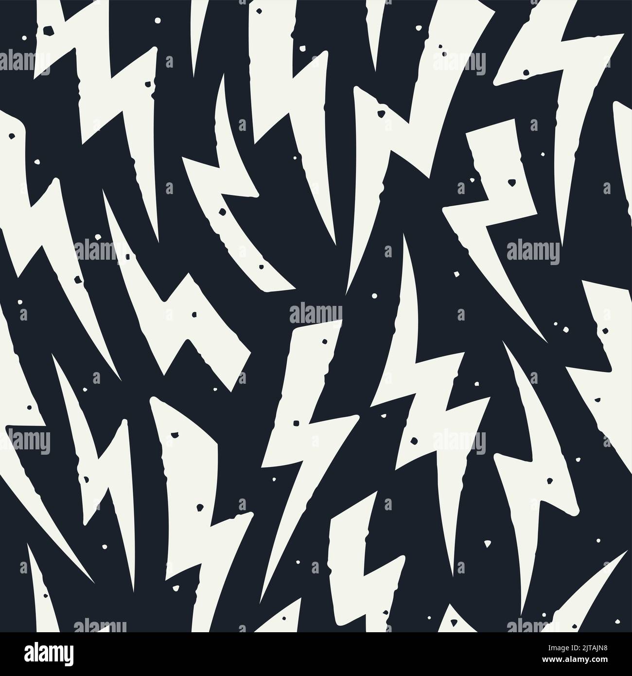 Grunge textured seamless pattern with thunder lightnings. Abstract ...