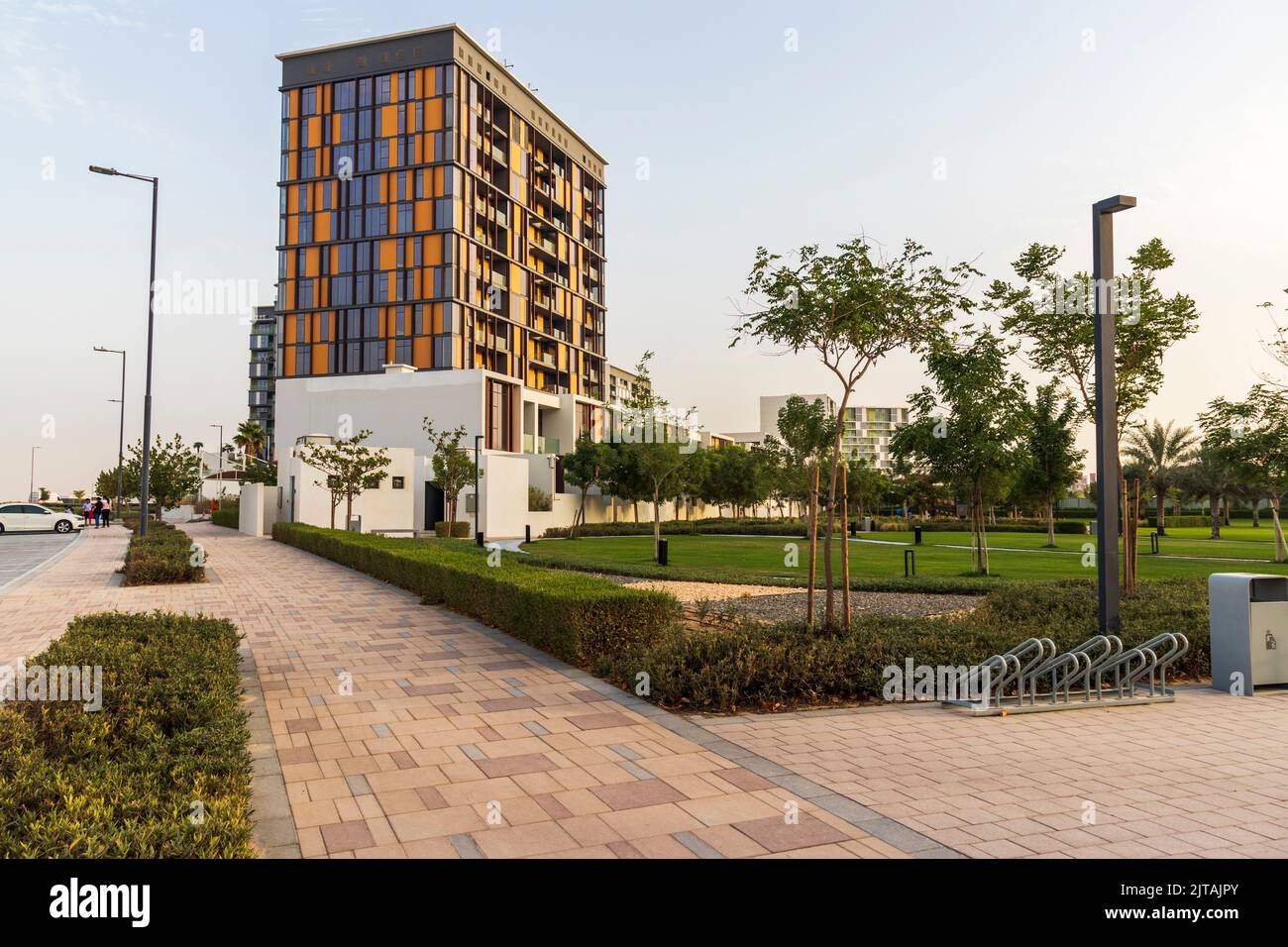 Dubai, UAE - 08.16.2022 - Buildings in The pulse residence, Dubai South ...