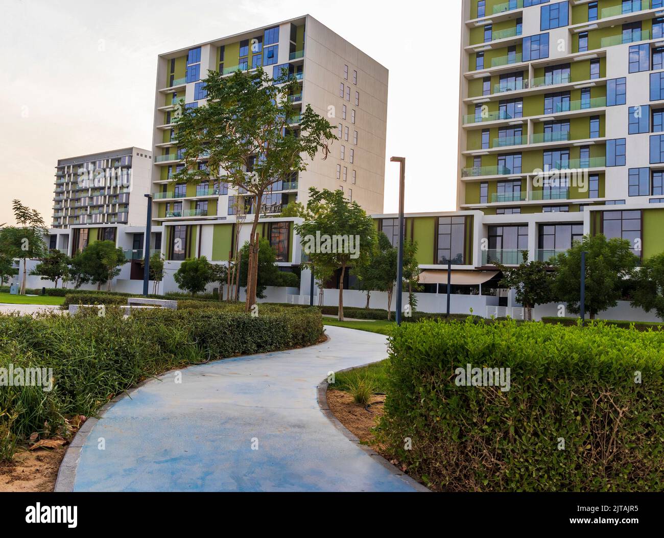 Buildings in The pulse residence, Dubai South Stock Photo - Alamy