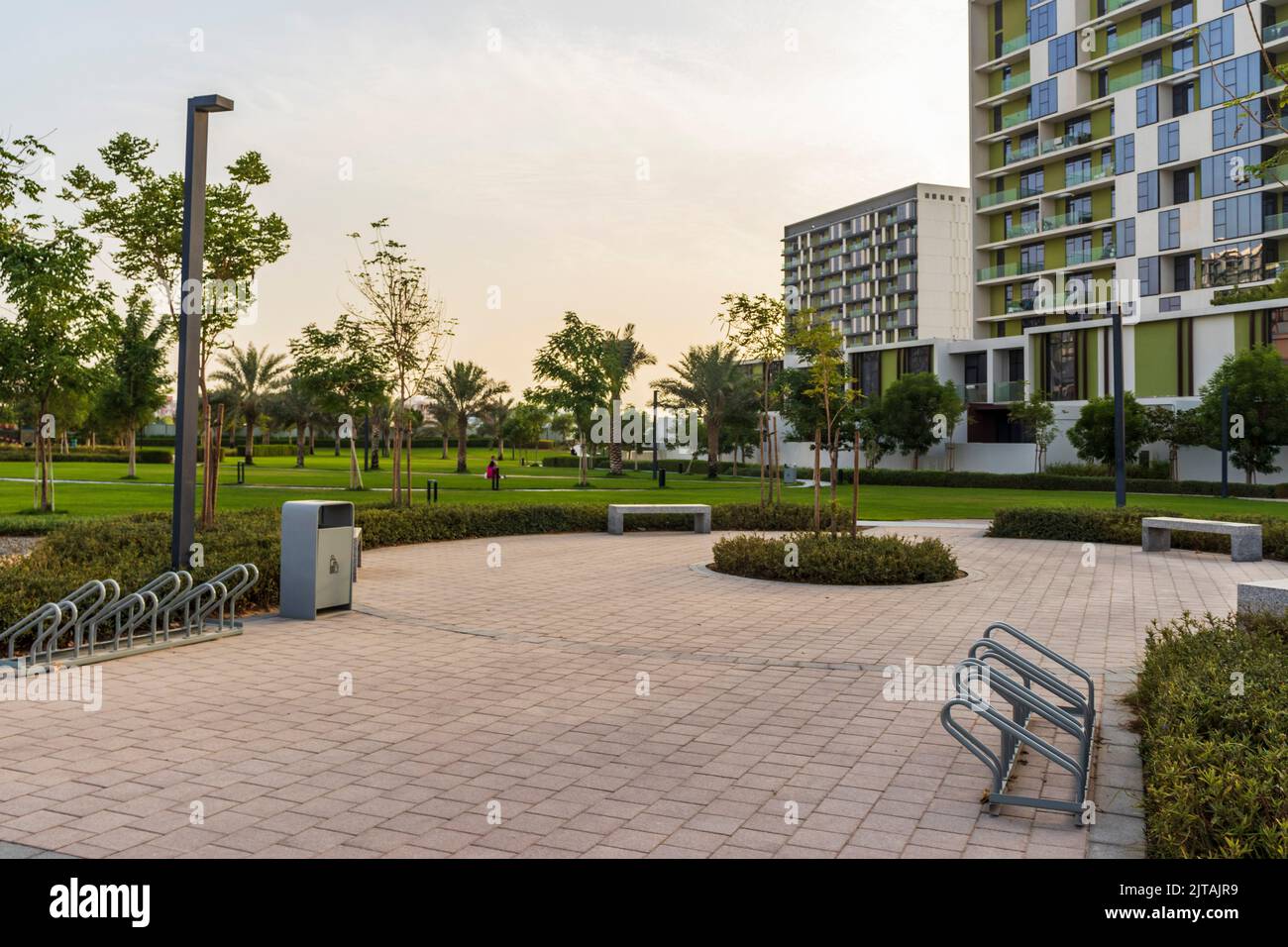 Dubai, UAE - 08.16.2022 - Buildings in The pulse residence, Dubai South ...