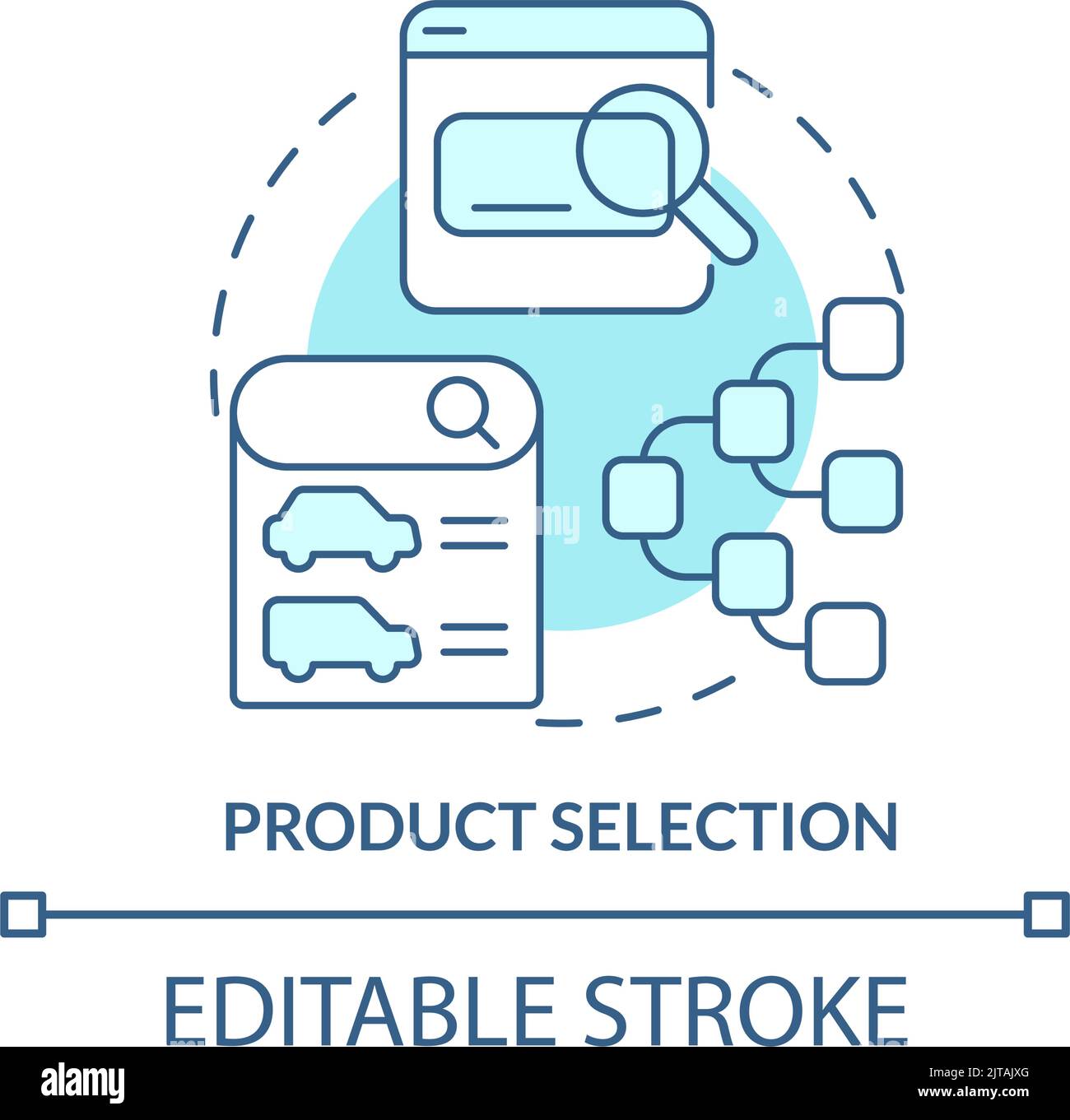 Product selection turquoise concept icon Stock Vector Image & Art - Alamy