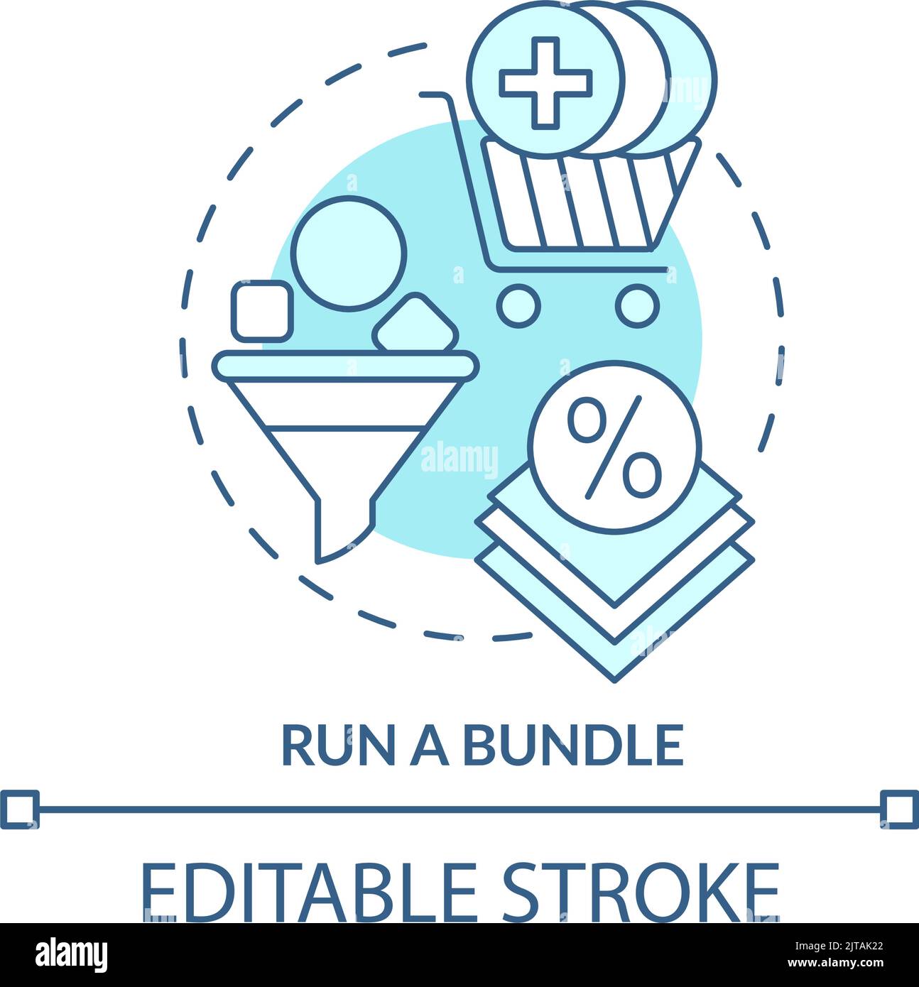 Run bundle turquoise concept icon Stock Vector Image & Art - Alamy