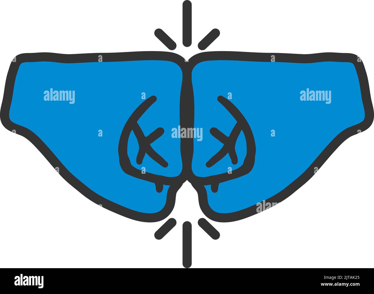 Fist Bump Icon. Editable Bold Outline With Color Fill Design. Vector ...