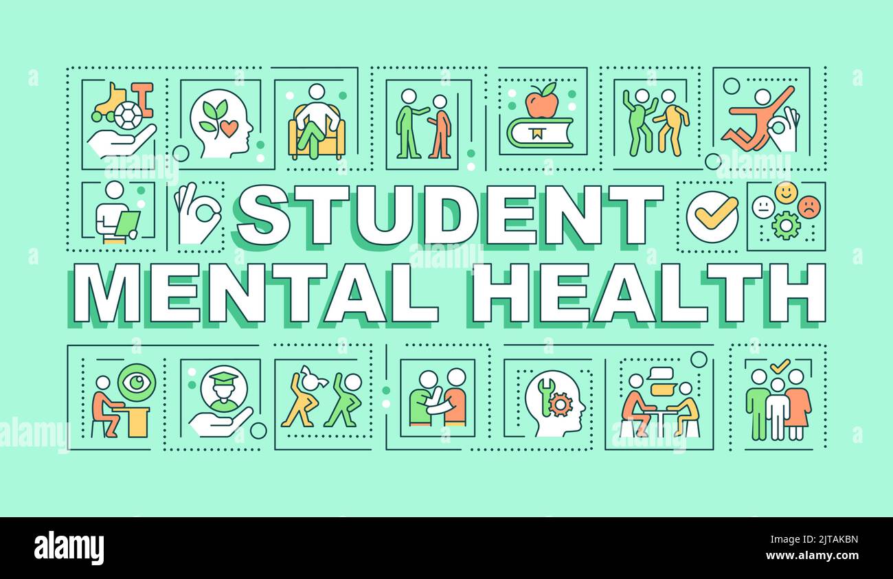 Student mental health word concepts mint banner Stock Vector Image ... Student mental health word concepts mint banner Stock Vector Image ...