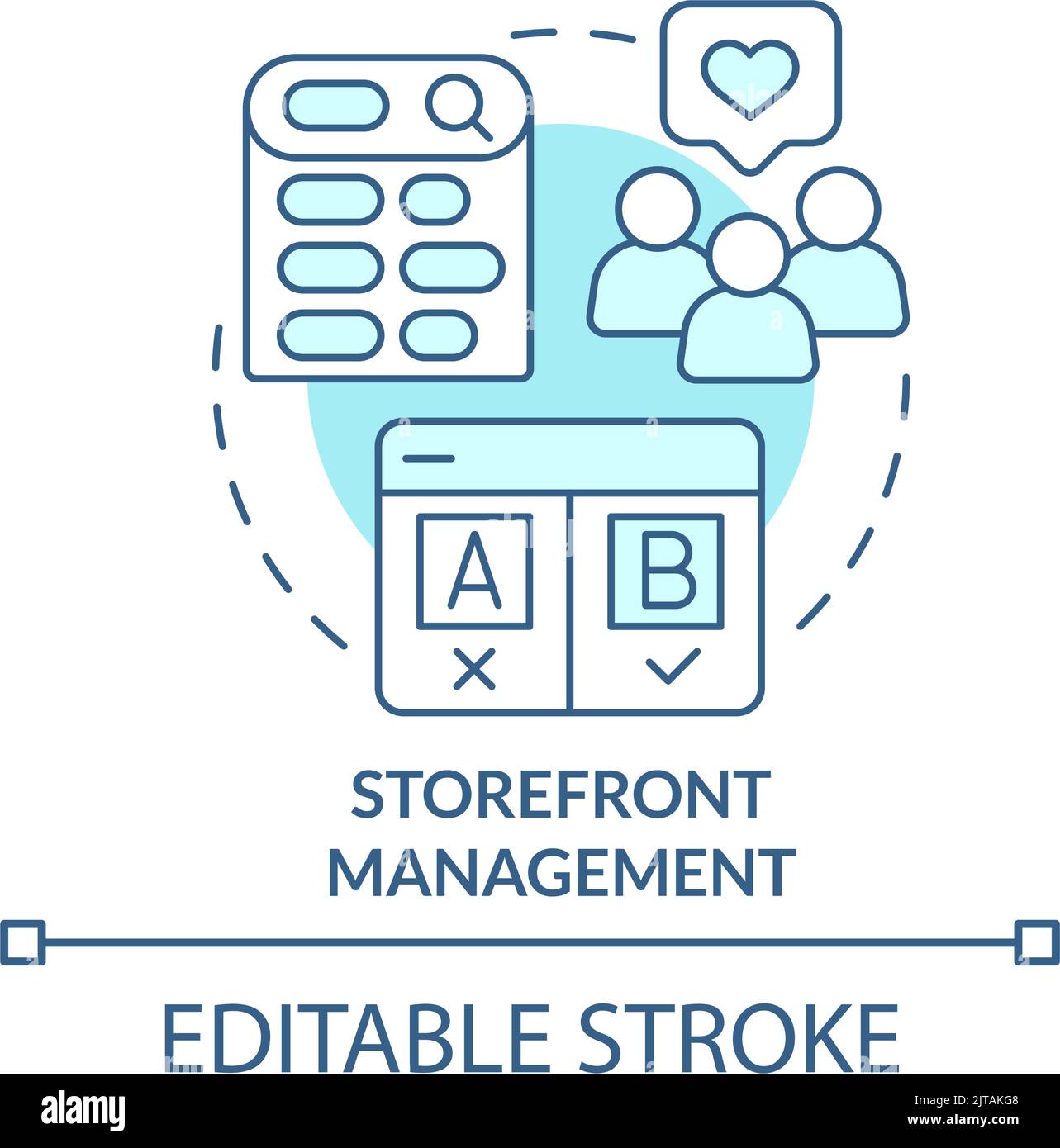 Storefront management turquoise concept icon Stock Vector Image & Art ... Storefront management turquoise concept icon Stock Vector Image & Art ...