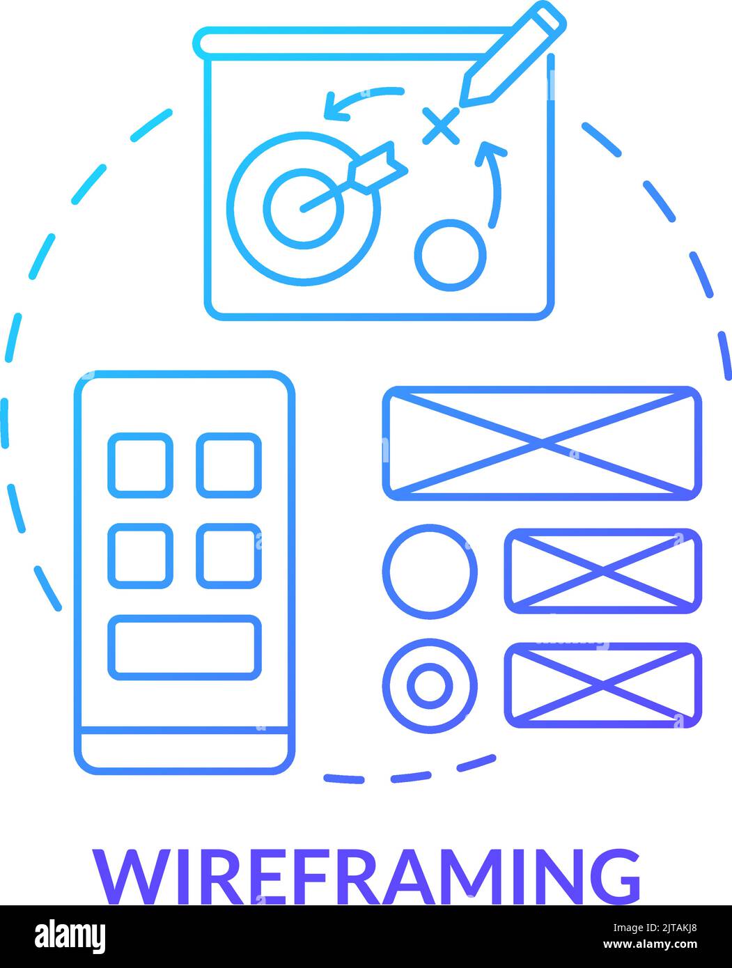 Wireframing blue gradient concept icon Stock Vector Image & Art - Alamy Wireframing blue gradient concept icon Stock Vector Image & Art - Alamy
