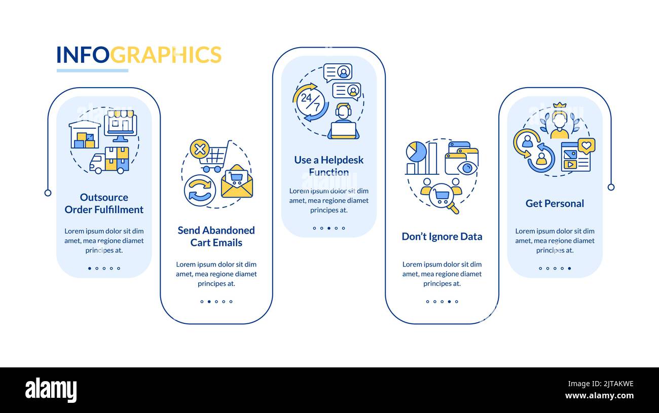 Online store management tips blue rectangle infographic template Stock Vector Image & Art - Alamy