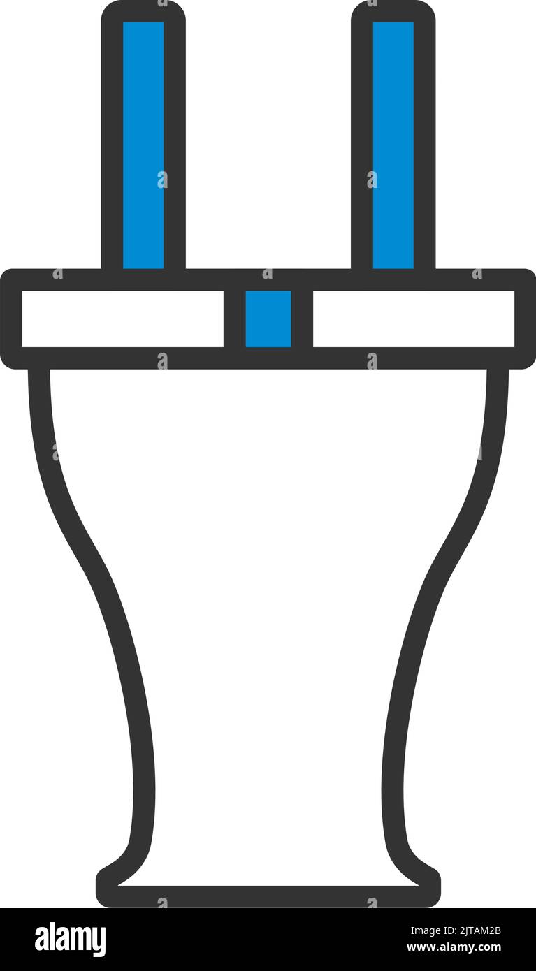 Electrical Plug Icon. Editable Bold Outline With Color Fill Design ...