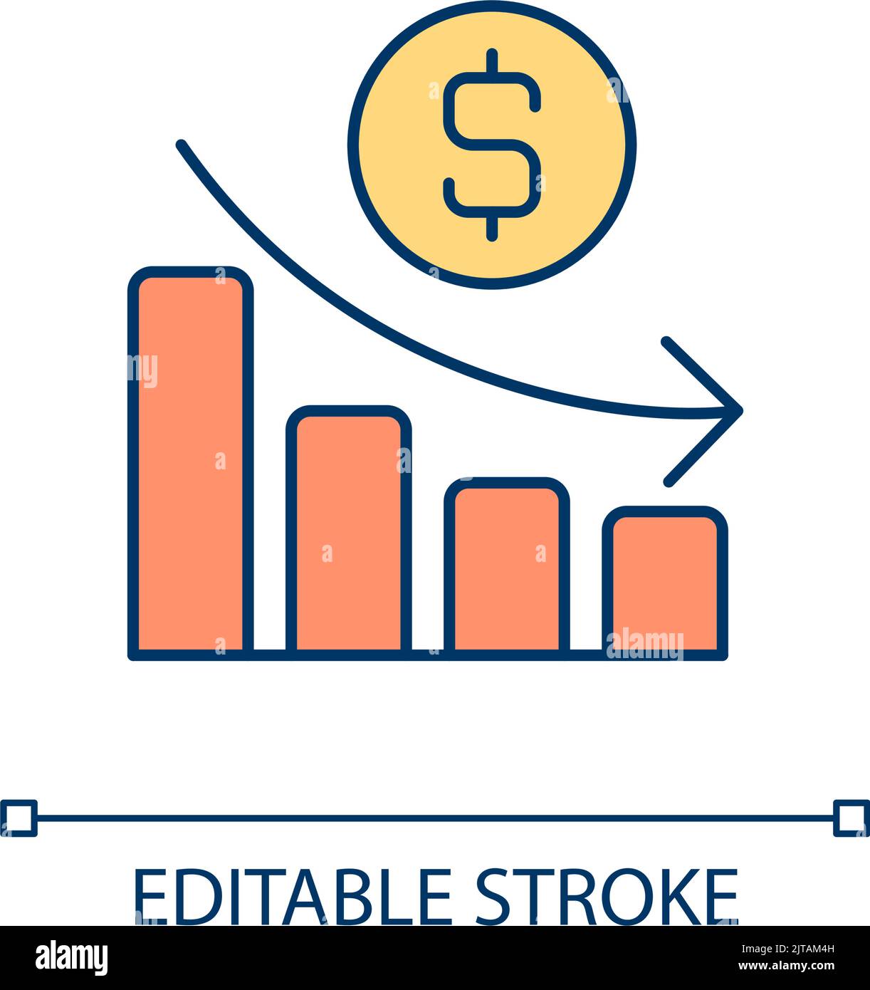 Financial crisis RGB color icon Stock Vector Image & Art - Alamy