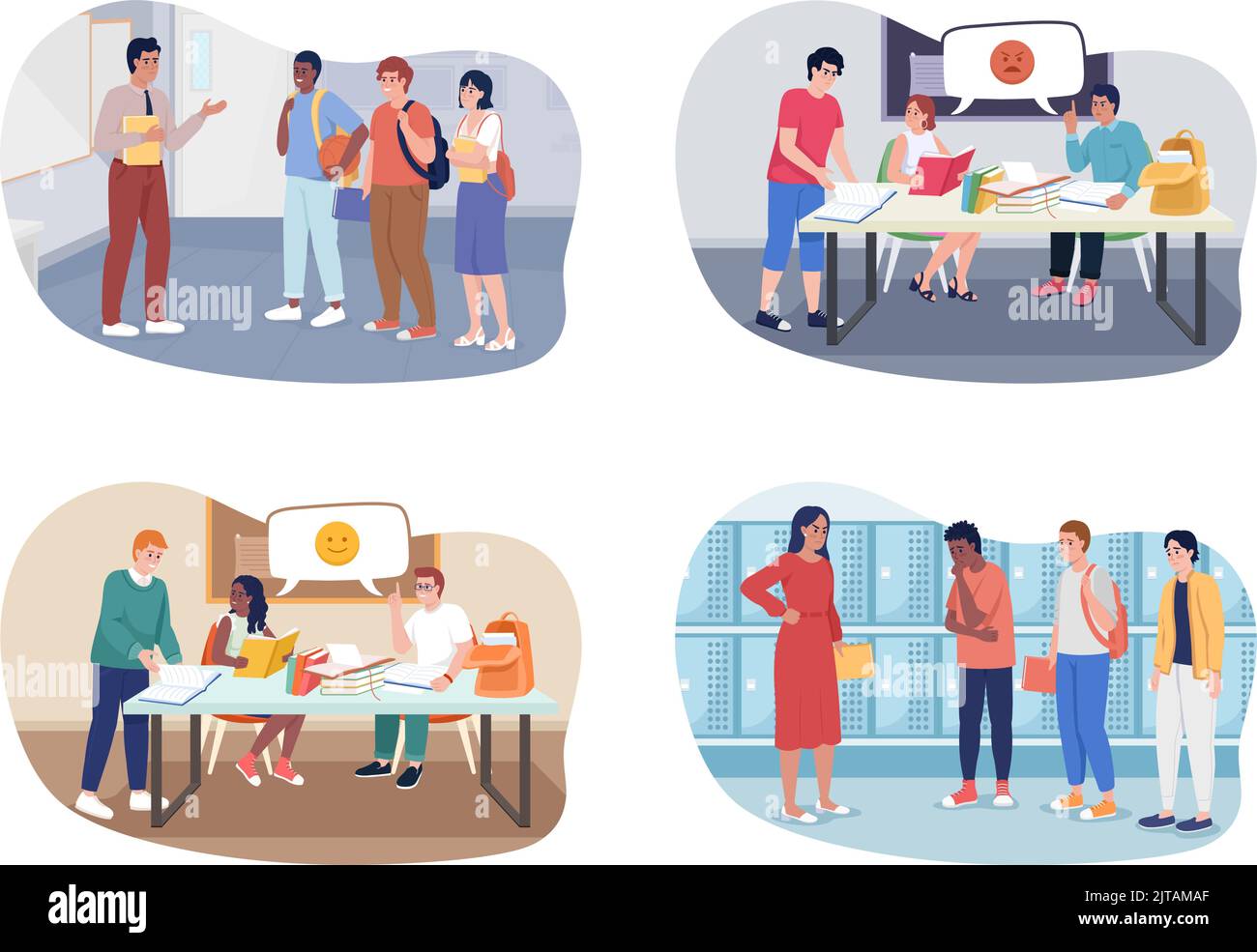 Education process 2D vector isolated illustration set Stock Vector Image & Art - Alamy