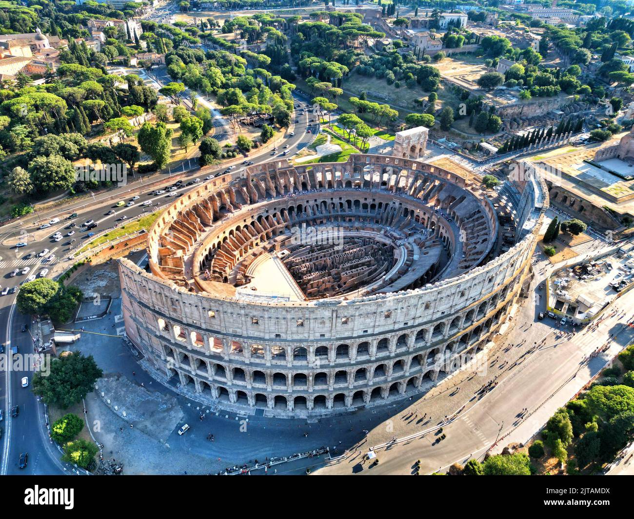 An aerial view of the Colosseum Stock Photo - Alamy
