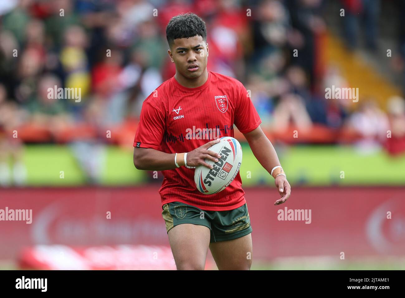Phoenix Laulu-Togaga'e #29 of Hull KR during pre-game warm up Stock ...