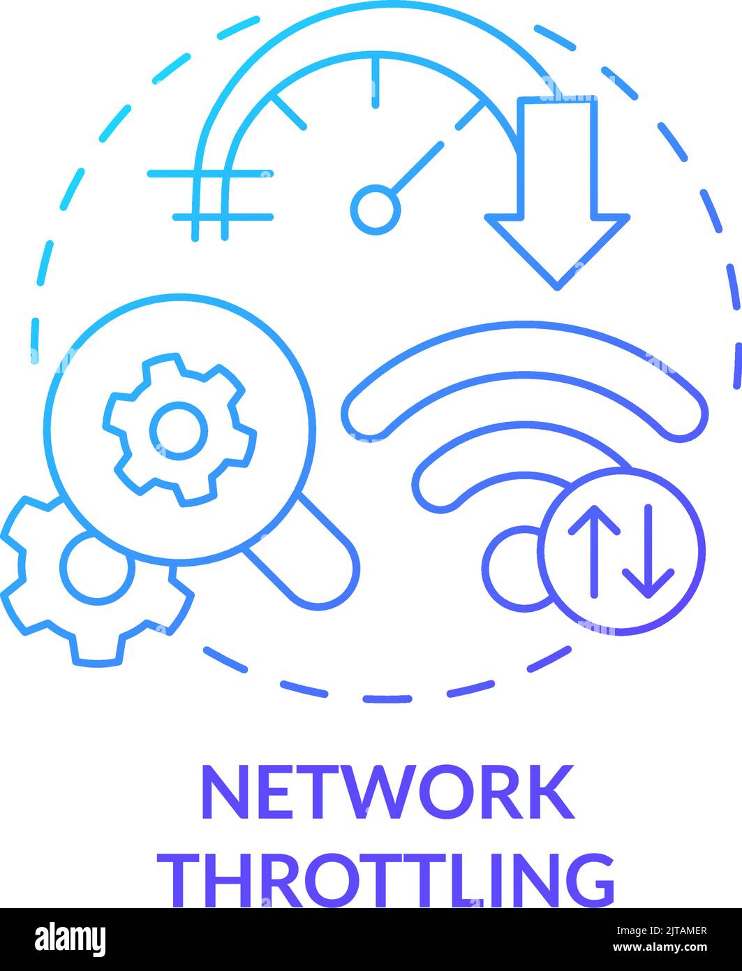 Network throttling blue gradient concept icon Stock Vector Image & Art ... Network throttling blue gradient concept icon Stock Vector Image & Art ...