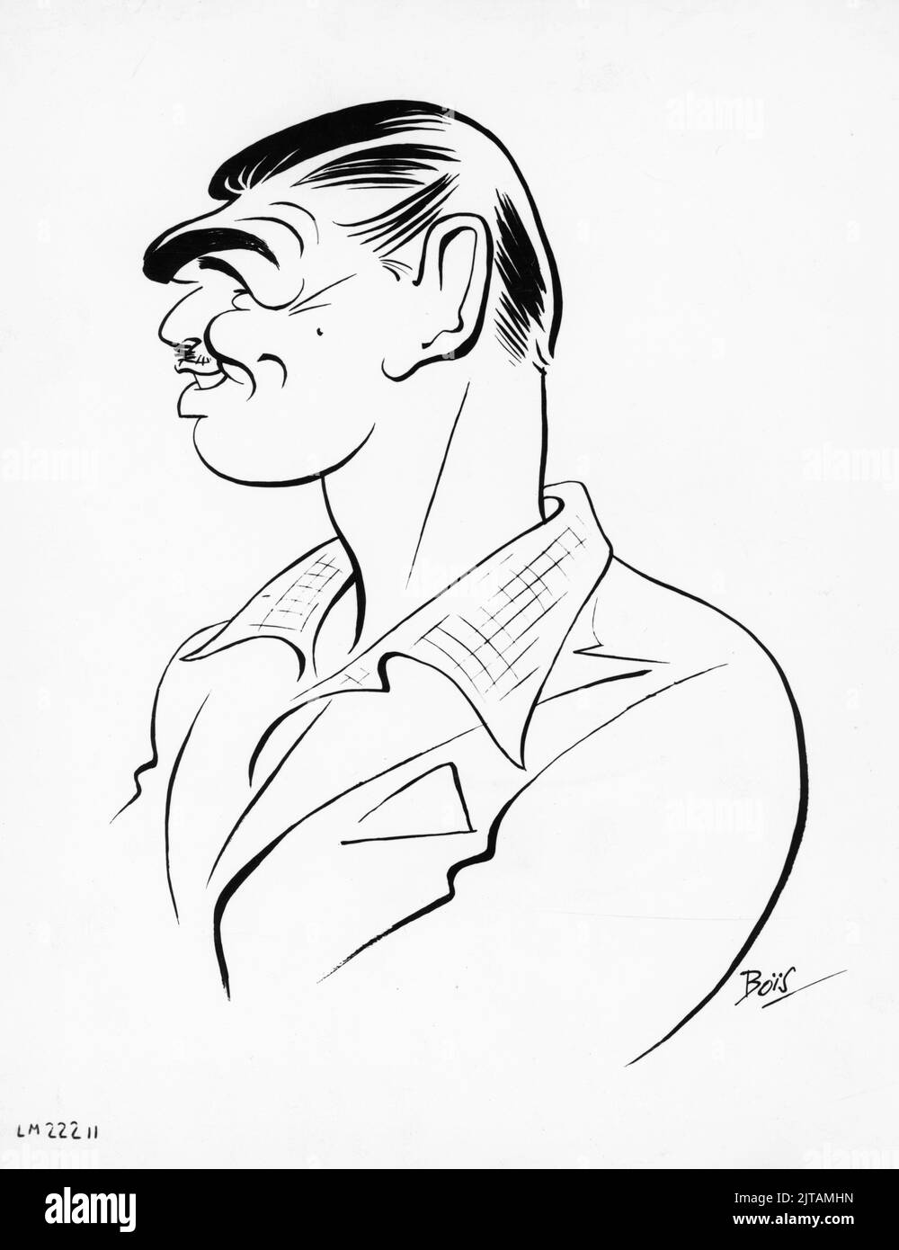 CLARK GABLE circa 1953 Caricature by BOIS publicity for Metro Goldwyn ...