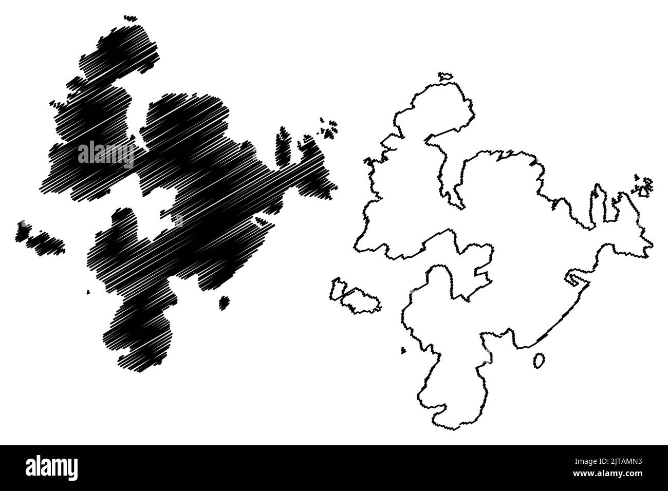 Vementry island (United Kingdom of Great Britain and Northern Ireland, Scotland, Shetland ...