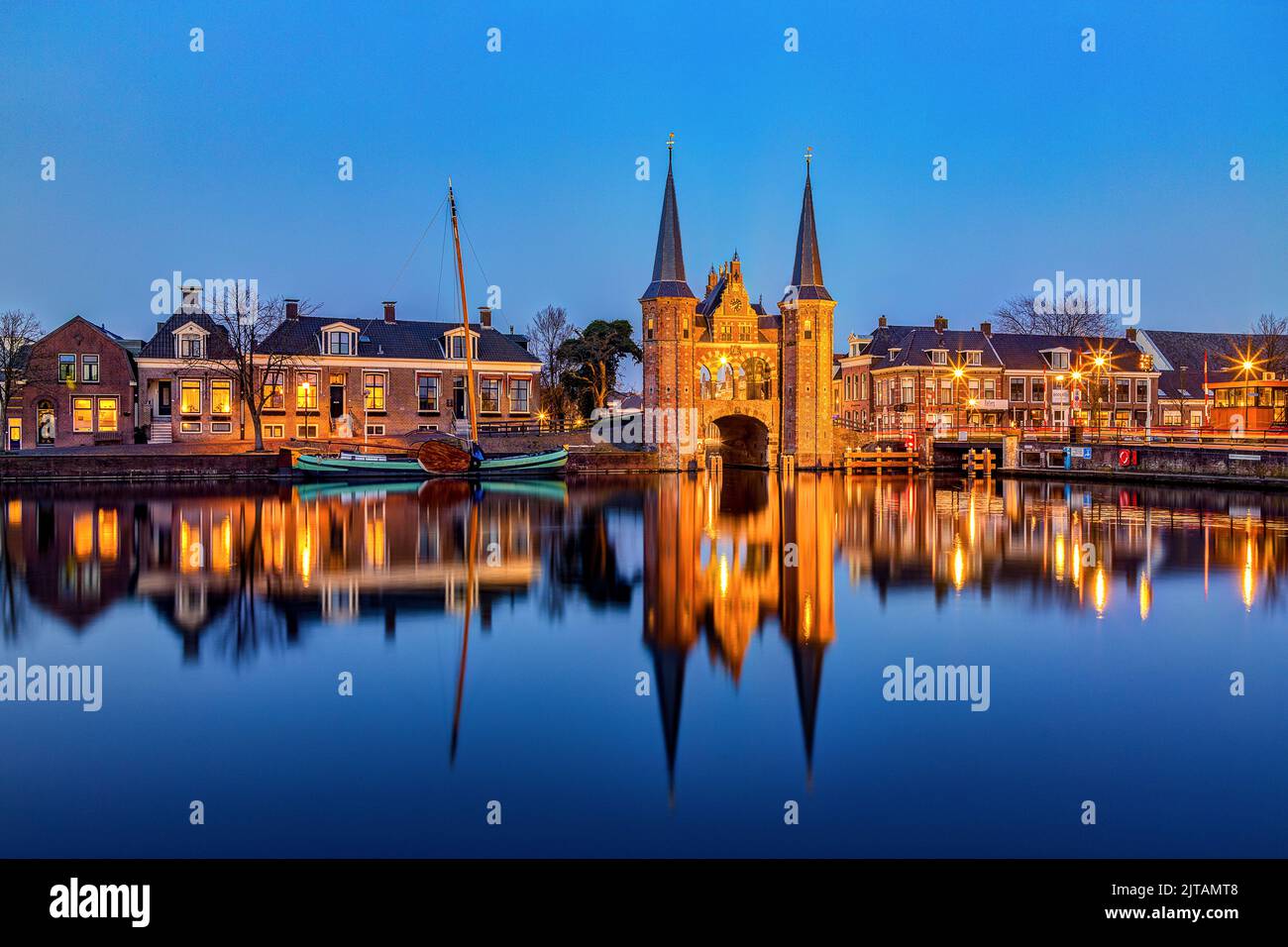 The Watergate in the Dutch city of Sneek is a famous landmark and ...